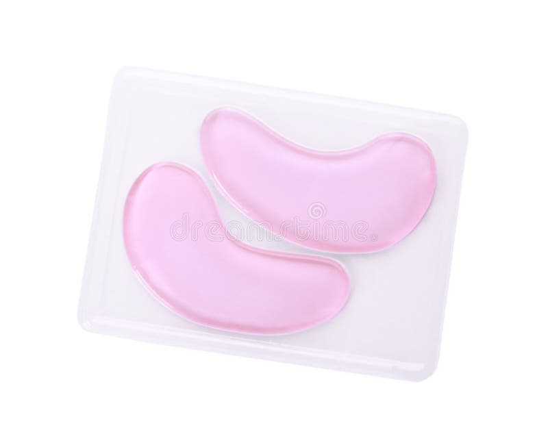 Package with Under Eye Patches Isolated on White, Top View. Cosmetic ...