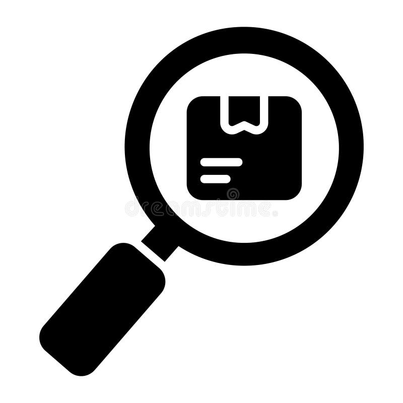 Package Under Magnifier Concept of Delivery Tracking Vector Stock ...