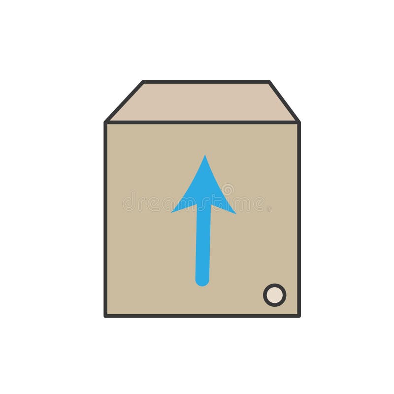 Package with Upward Arrow. Vector Stock Illustration - Illustration of ...