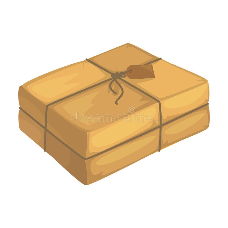 Package Vector Icon.Cartoon Vector Icon Isolated on White Background ...