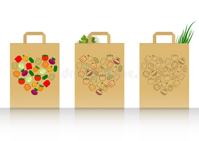Package with vegetables stock vector. Illustration of friendly - 39716951
