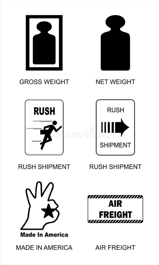 Package Weight symbols stock vector. Illustration of made - 7252248