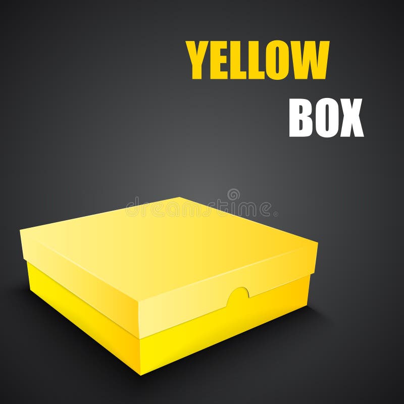 Package yellow box design stock vector. Illustration of concept - 46483531
