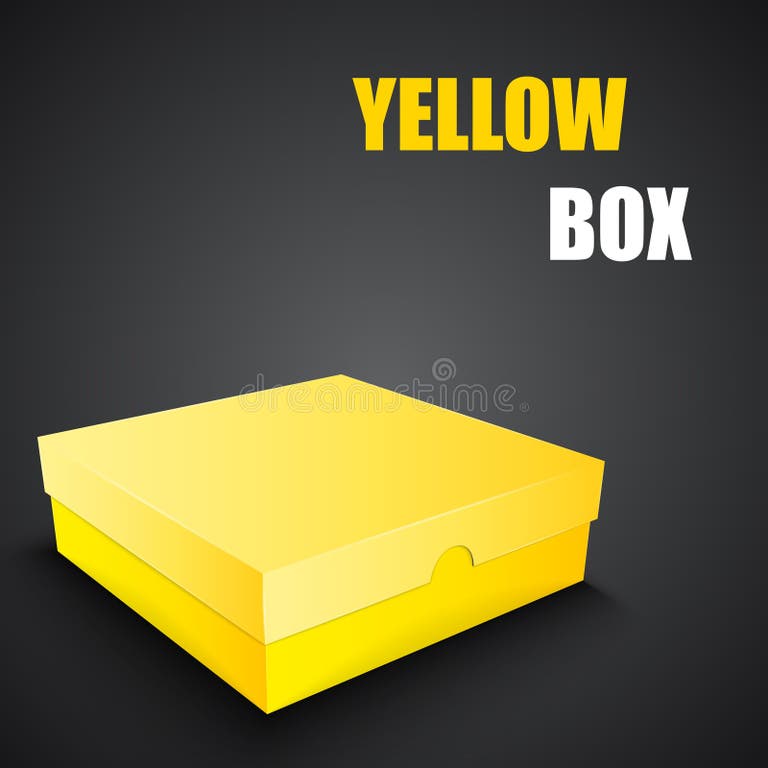 Package yellow box design stock vector. Illustration of concept - 46483531