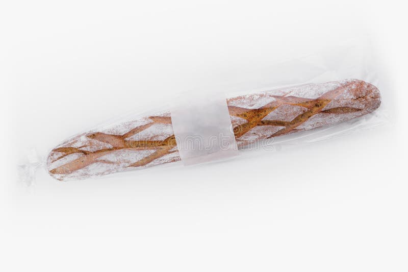 Packaged Artisanal Bread on White Background Stock Image - Image of ...