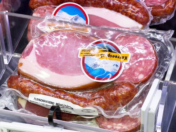 Packaged Assorted Cold Cuts in Deli Aisle Display Editorial Stock Photo ...