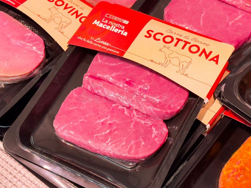 Packaged Beef Scottona Cut in Grocery Store Display Editorial Photo ...