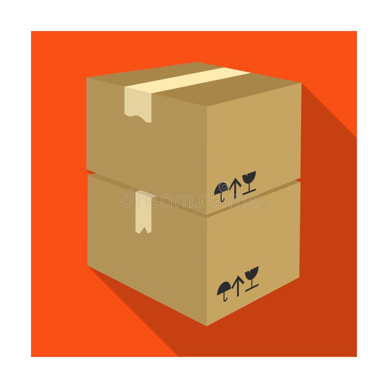 Packaged Boxes with Goods. Logistics Delivery Single Icon in Flat Style ...