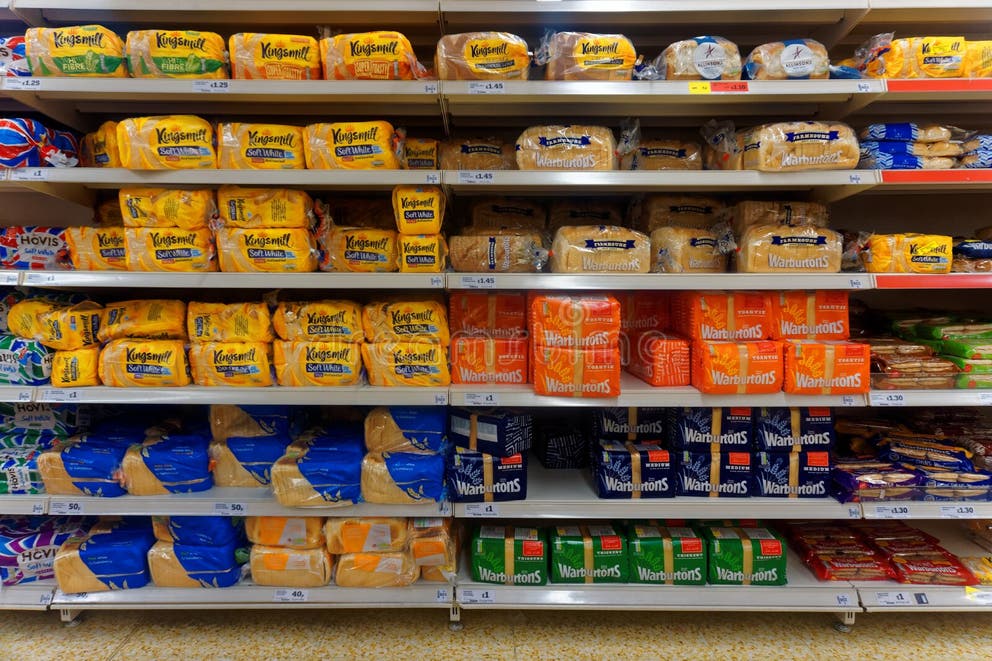 Packaged Bread in Shop Display Editorial Photo - Image of display ...