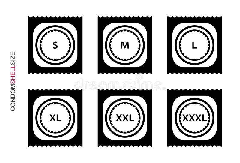 Packaged Comdom Size Set Black Stock Vector - Illustration of durable ...