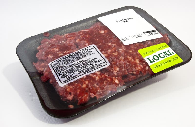 Packaged Locally Sourced Beef. Stock Image - Image of background, beef ...