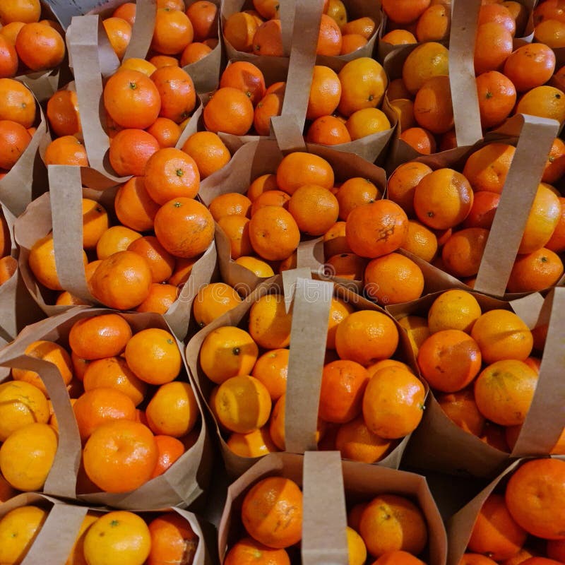 Packaged Michirica Carnation Citrus Fruit Very Sweet Stock Photo ...