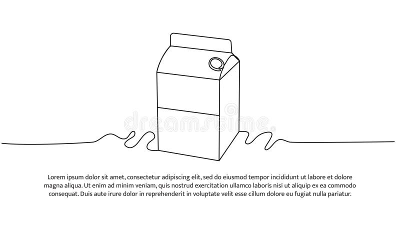 Packaged Milk One Continuous Line Design Stock Vector - Illustration of ...