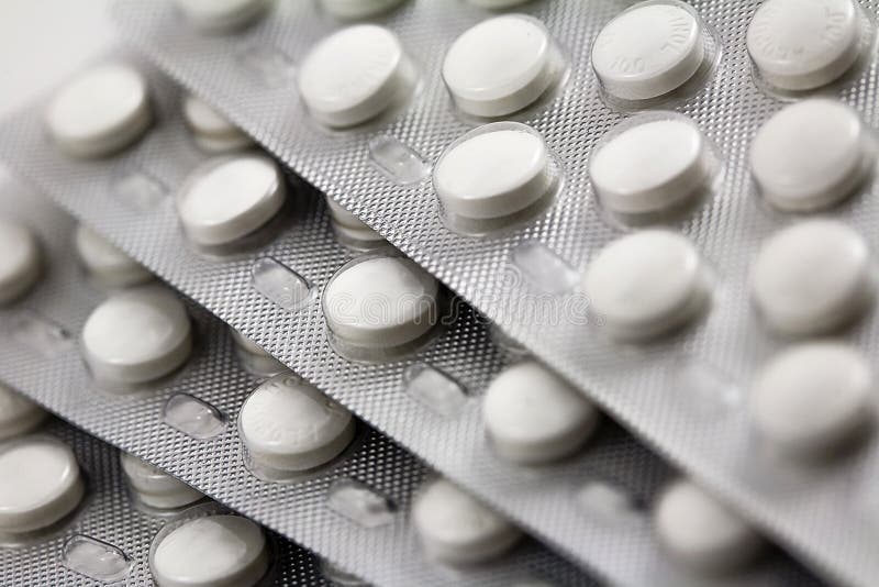Packaged Pills in Aluminium Blisters Stock Photo - Image of pill ...