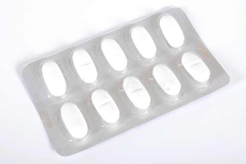 Packaged Pills in Aluminium Blisters Stock Photo - Image of pill ...