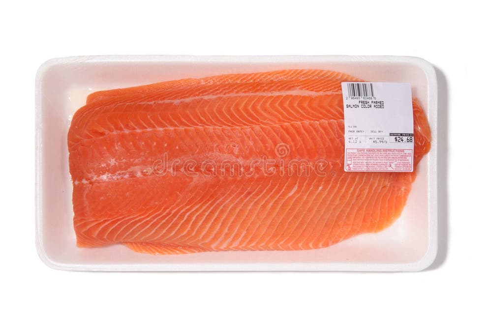 Packaged Salmon for Sale stock image. Image of atlantic - 1059933