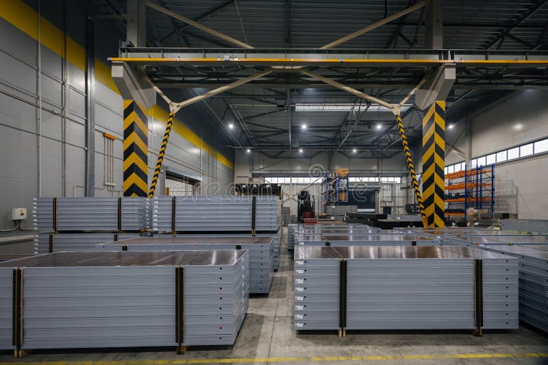 Packages of Construction Formwork. Construction Materials Stacked in ...