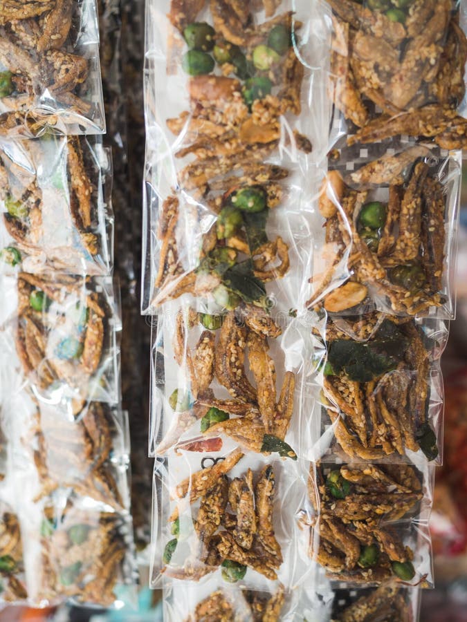 Packages of dried seafood stock photo. Image of marketplace - 148061770