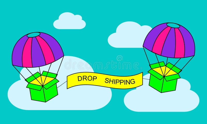 Web Banner for Drop Shipping or E-Commerce. Stock Vector - Illustration ...