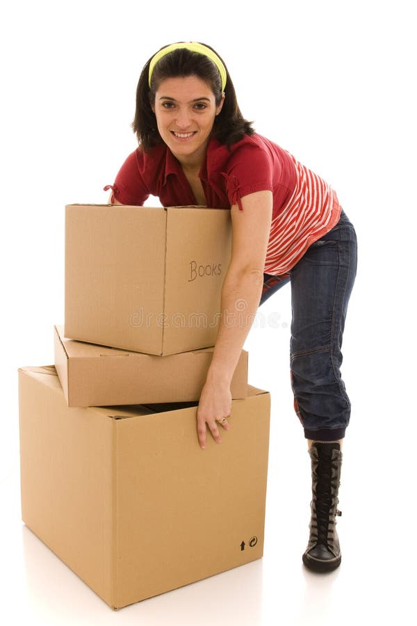 Packages for house moving stock photo. Image of cute, moving - 8368696