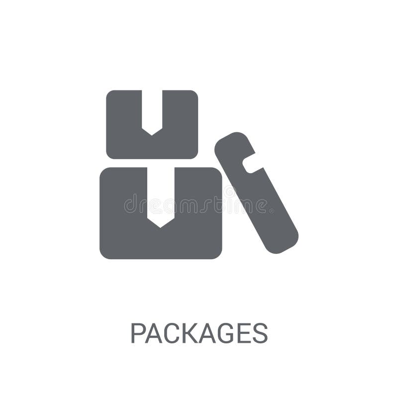 Packages Icon. Trendy Packages Logo Concept on White Background Stock ...
