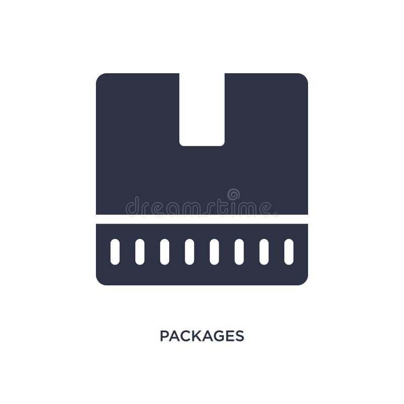 Packages Icon on White Background. Simple Element Illustration from ...