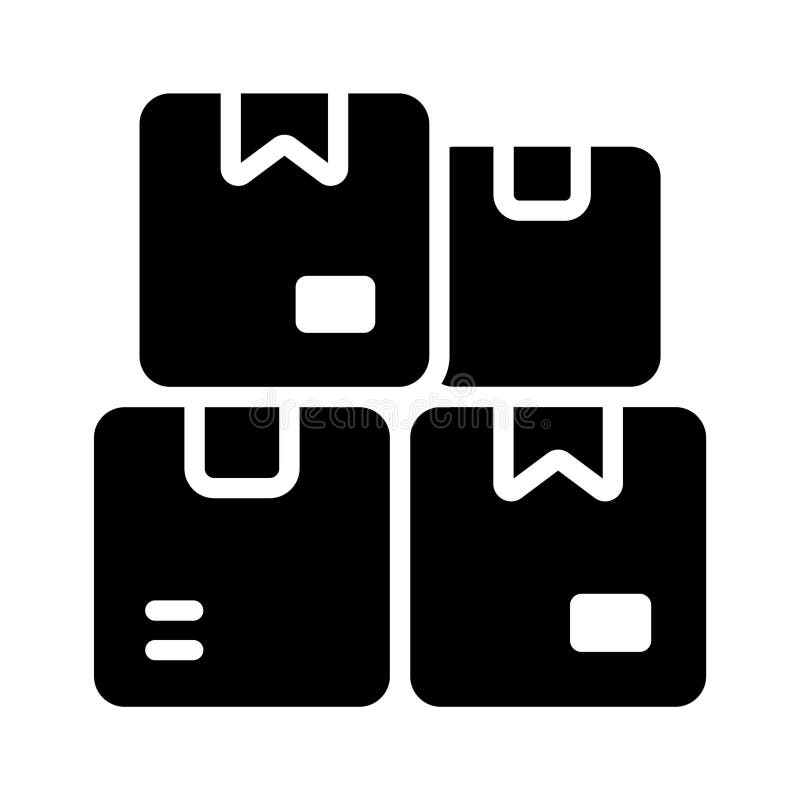 Packages stock vector. Illustration of glyph, service - 332219194