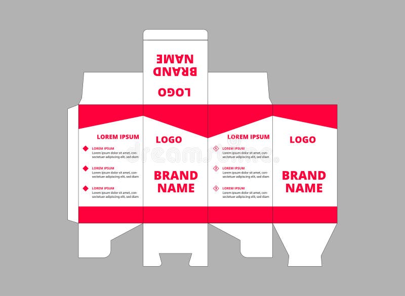 Packaging Template Design Product Pink with Logo Brand Name Product ...