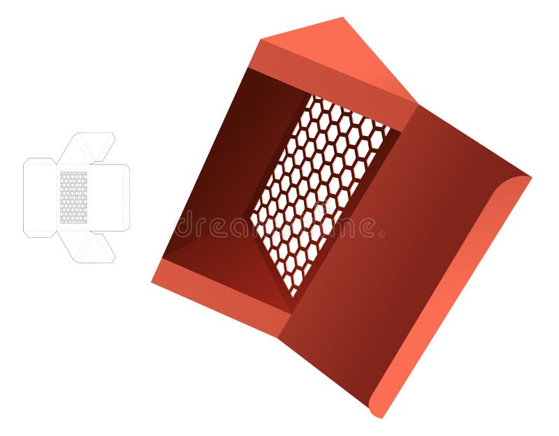 Packaging Box Die Cut Template and 3D Mockup Stock Vector ...