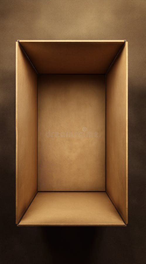 Packaging Box with Flaps Spread Open Under Soft Light Stock ...