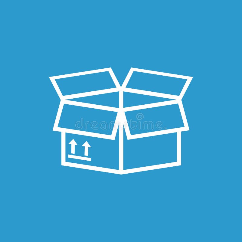Packaging Box Icon with Arrow Symbol. Shipping Pack Simple Vector ...