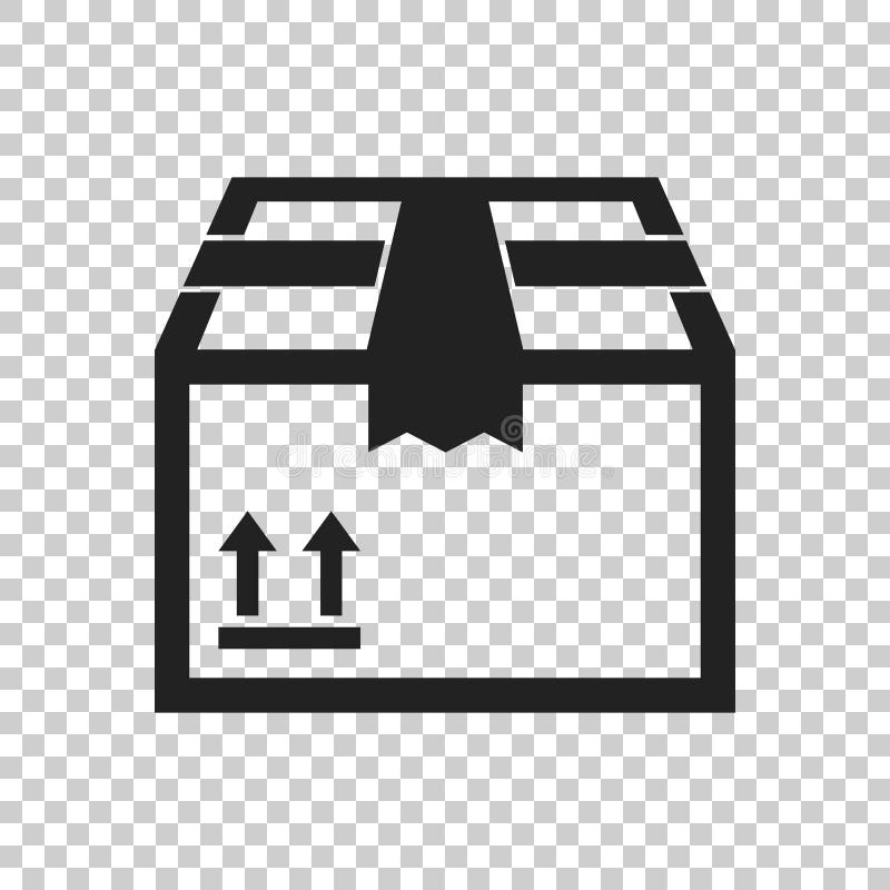 Packaging Box Icon with Arrow Symbol. Shipping Pack Simple Vector ...