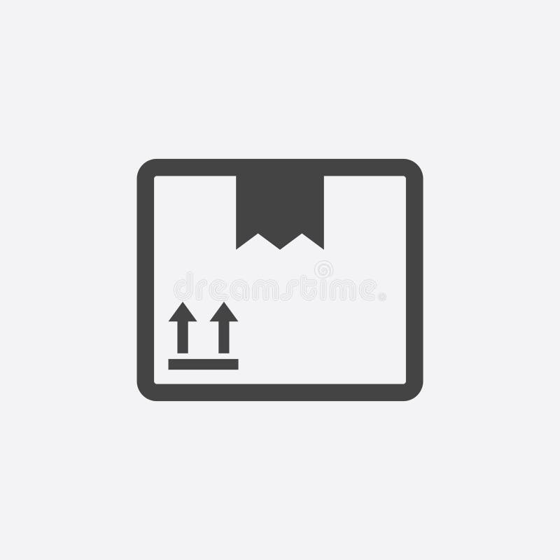 Packaging Box Icon with Arrow Symbol. Shipping Pack Simple Vector ...