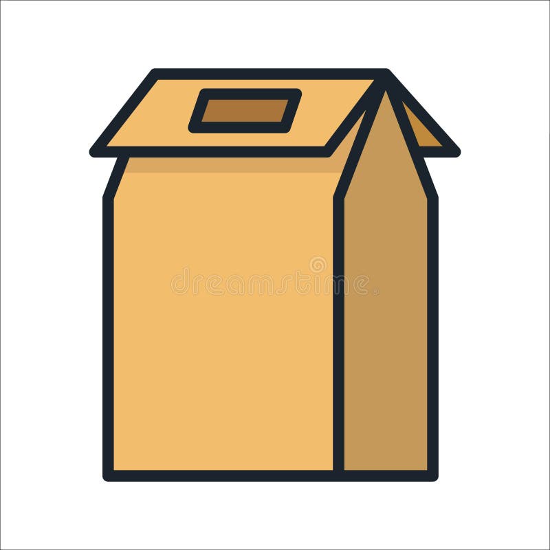 Packaging Box Icon Color Illustration Design Stock Vector ...