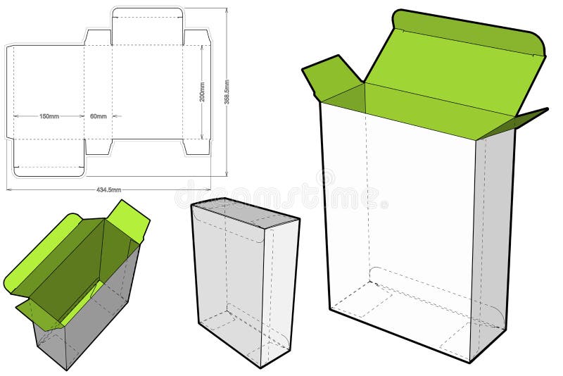 Packaging box stock vector. Illustration of object, scheme - 205962282