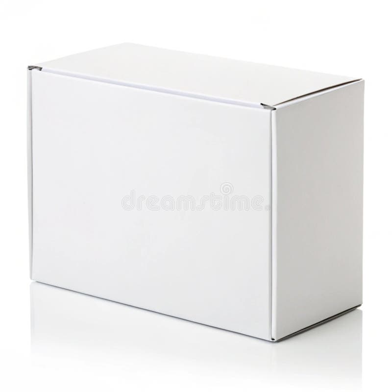 Packaging Box Mockup Isolated on White Background Stock Illustration ...