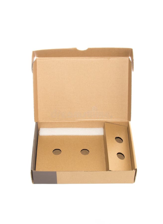 Packaging Box Open on White Stock Image - Image of paper, design: 43050885