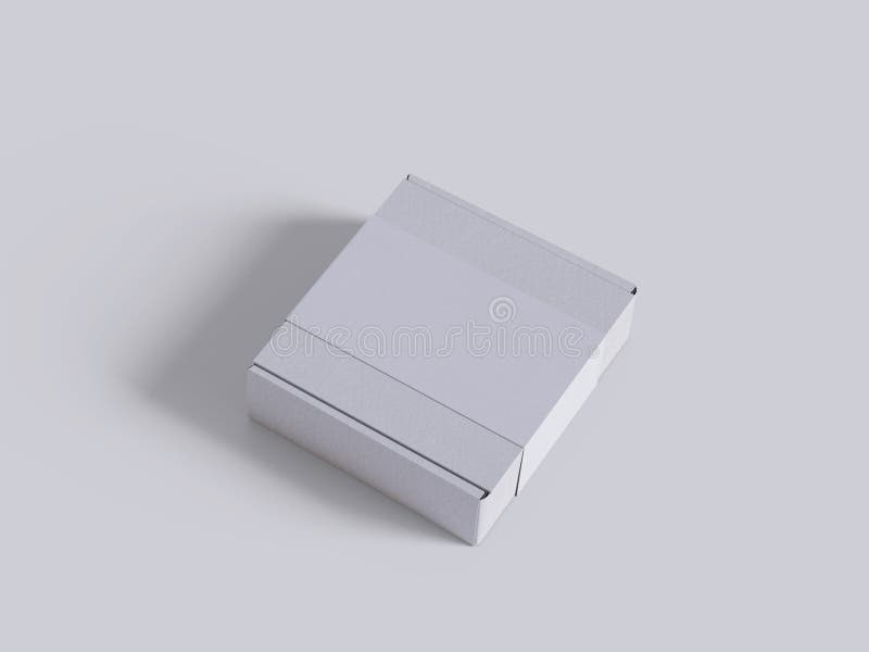Packaging Box from Rendering Result with a Realistic Texture Stock ...