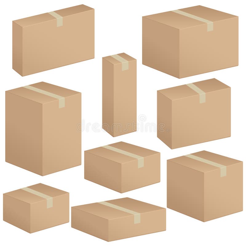 Box, Shipping, or Packaging Illustration Stock Vector - Illustration of ...