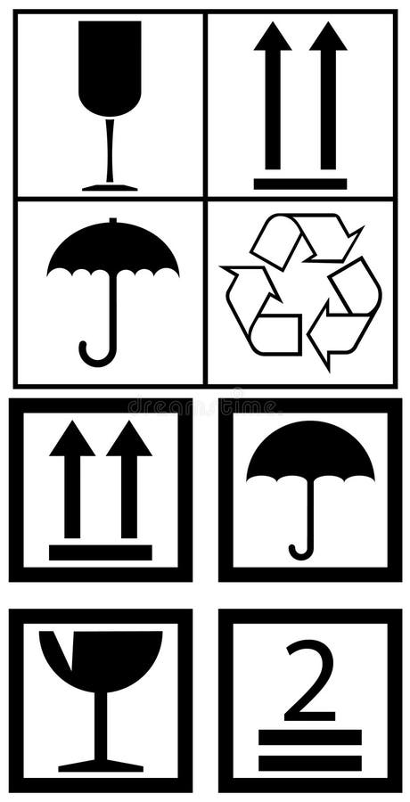 Packaging Symbols stock vector. Illustration of elements - 52061815