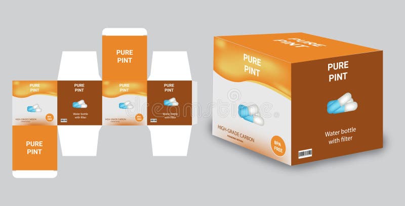 Packaging Box Template, Packaging Design Template. Stock Illustration ...