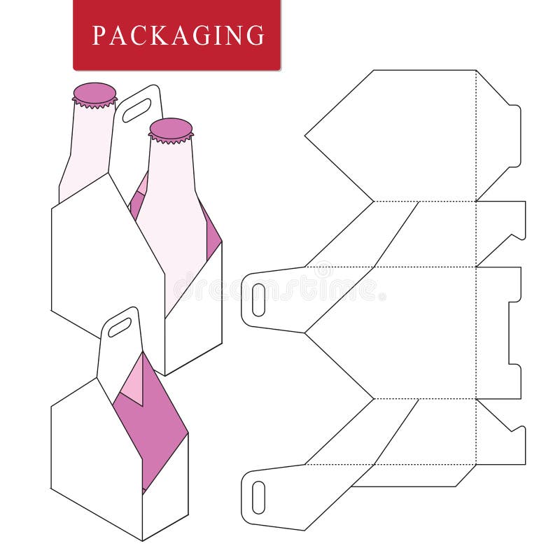 Packaging for Can Bottle.Isolated White Retail Mock Up.Vector ...