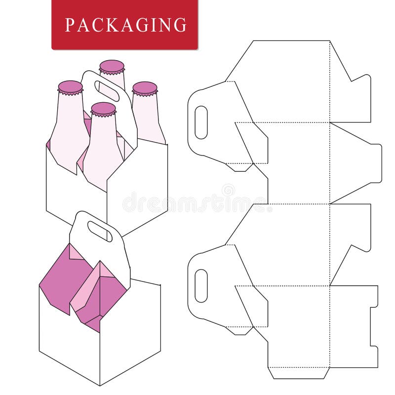 Packaging for Can Bottle.Isolated White Retail Mock Up.Vector ...