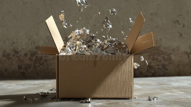 Packaging crushed box stock illustration. Illustration of crushed ...