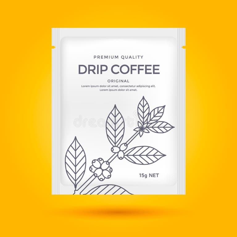 Coffee Drip Bag Stock Illustrations – 1,186 Coffee Drip Bag Stock ...