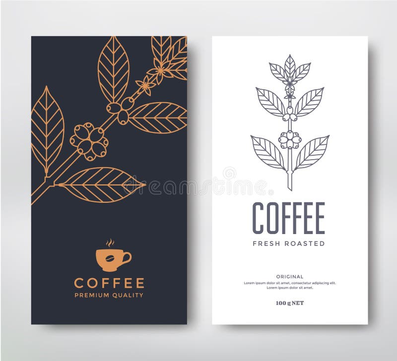 Coffee Packaging Design stock vector. Illustration of business - 64262328