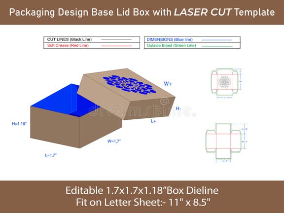 Corrugated Box Packaging Dieline Template Stock Illustrations – 173 ...