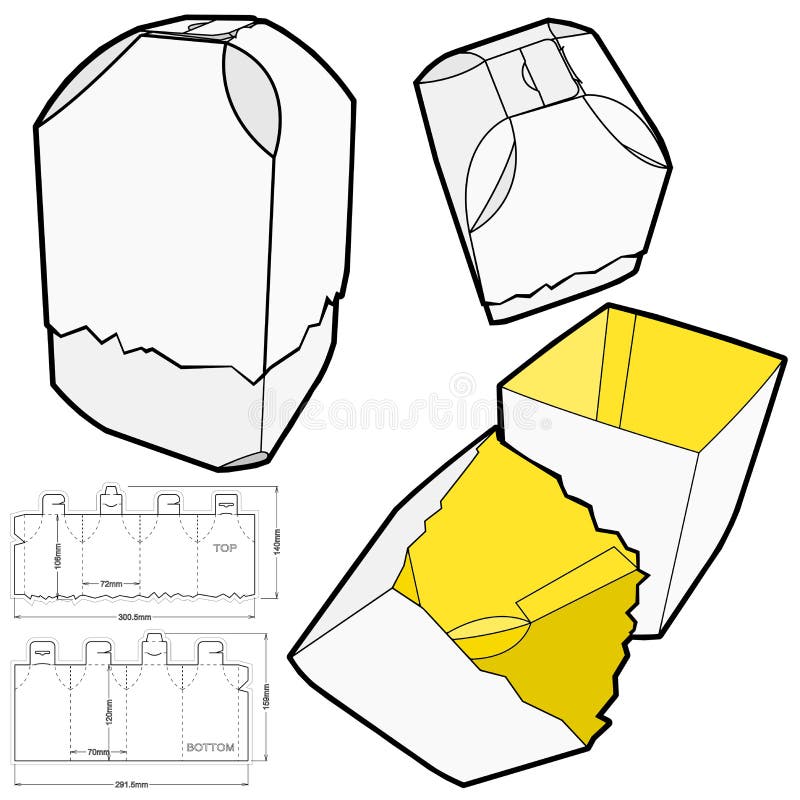 Pastry box design stock vector. Illustration of diagram - 206148064