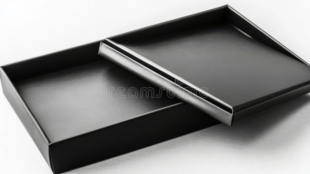 The Packaging Design Features a Black Rectangular Box Positioned on a ...