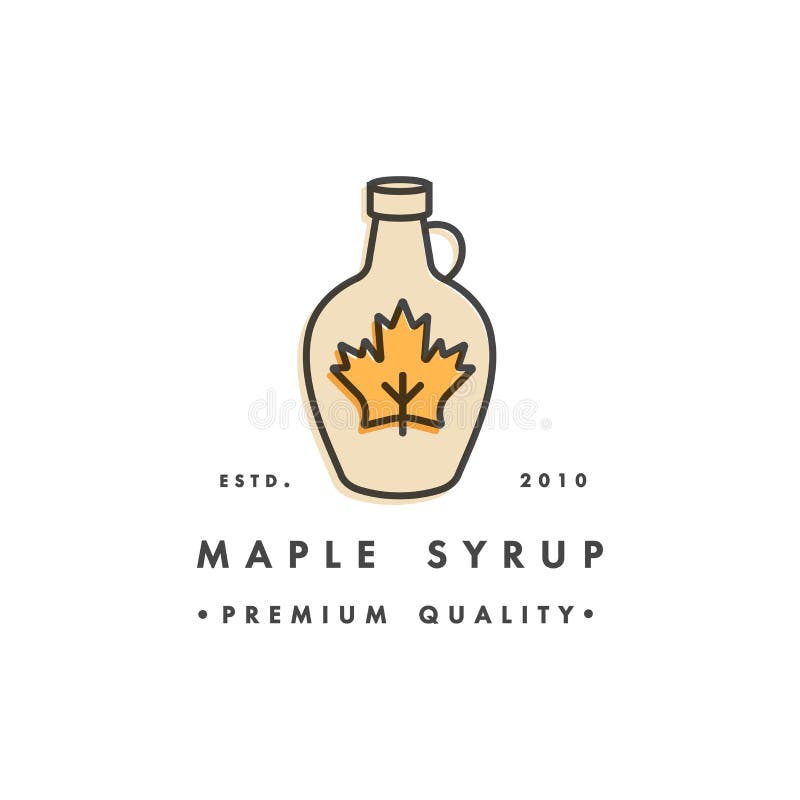 Packaging Design Template Logo and Emblem - Syrup and Topping - Maple ...
